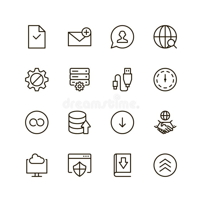 Data exchange icon set stock vector. Illustration of device - 104220056