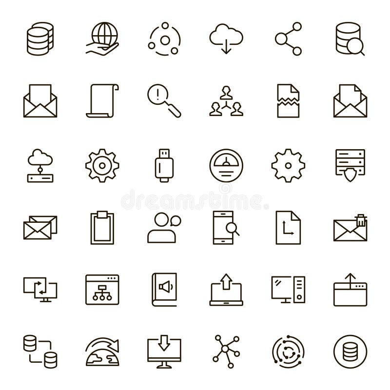 Data exchange icon set stock vector. Illustration of exchanging - 127564098