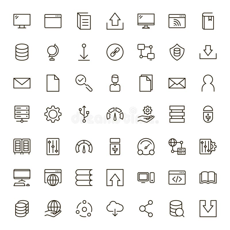 Data exchange icon set stock vector. Illustration of exchange - 132598202
