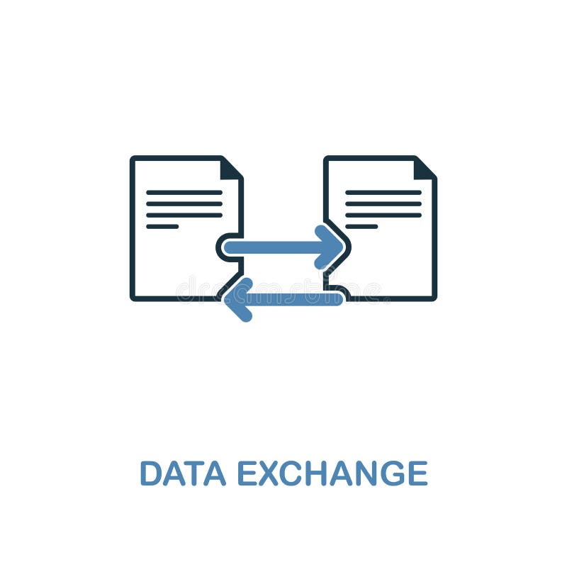 Data Exchange Icon in Two Colors. Simple Element Symbol. Data Exchange ...