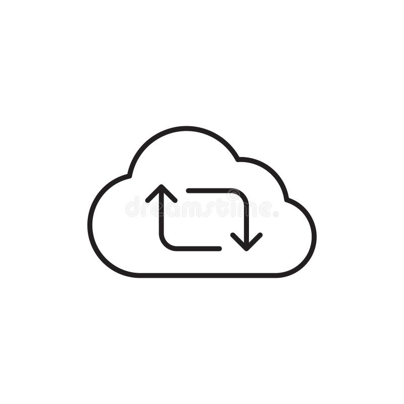 Data Exchange Icon Vector. Cloud Server Illustration Sign. Data Store ...