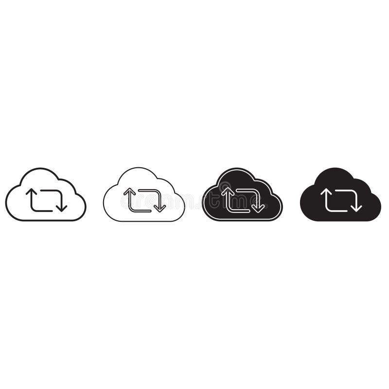 Data Exchange Icon Vector. Cloud Server Illustration Sign. Data Store ...