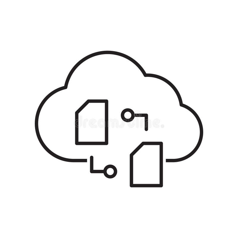 Data Exchange Icon Vector. Cloud Server Illustration Sign. Data Store ...