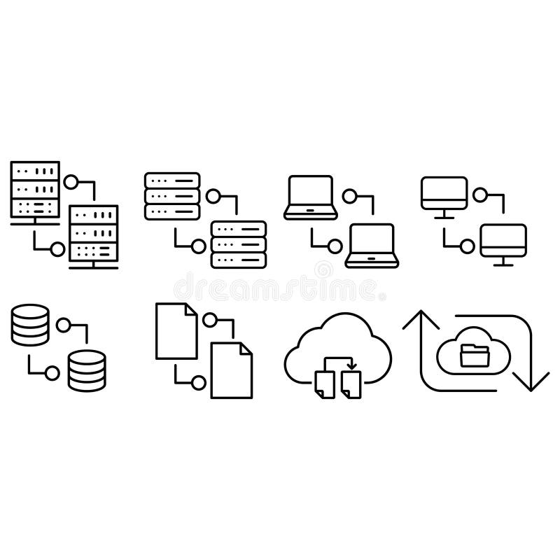 Data Exchange Icon Vector. Data Transfer Illustration Sign. Server ...
