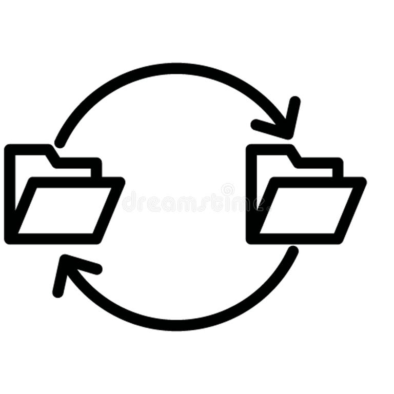Data Exchanging Isolated Vector Icon Which Can Easily Modify Stock ...