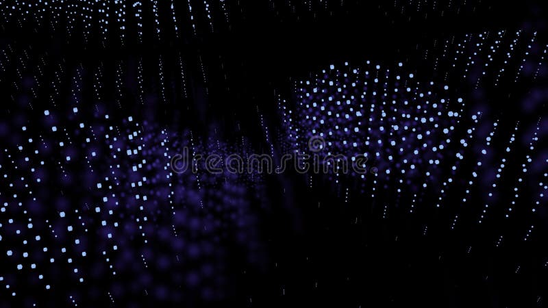 Data Field Universe of Technology Particles. Design. Waves of Tiny ...