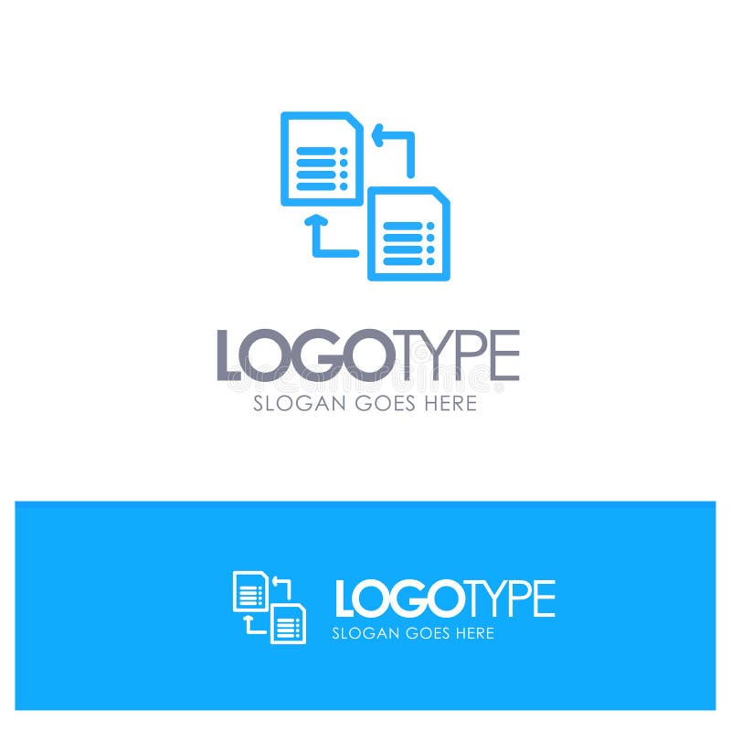 Data, File, Share, Science Blue Outline Logo Place for Tagline Stock ...