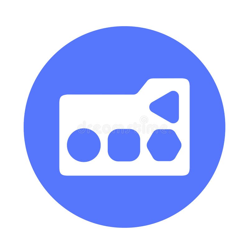 Data File, Unstructured Data Icon. Blue Color Design Stock Illustration ...