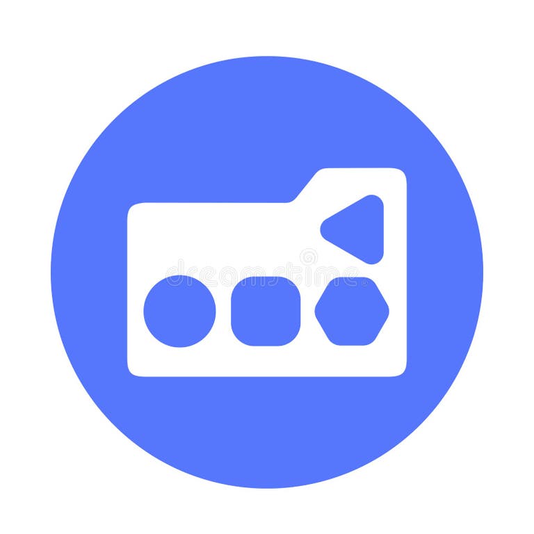 Data File, Unstructured Data Icon. Blue Color Design Stock Illustration ...