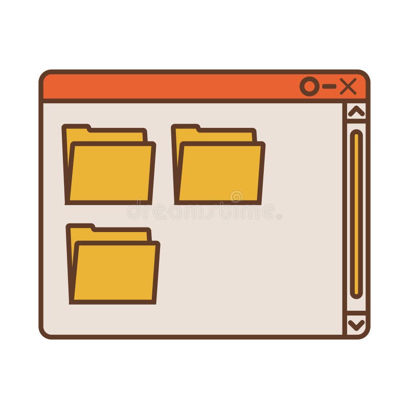 Data files folder computer stock vector. Illustration of notification - 357572731