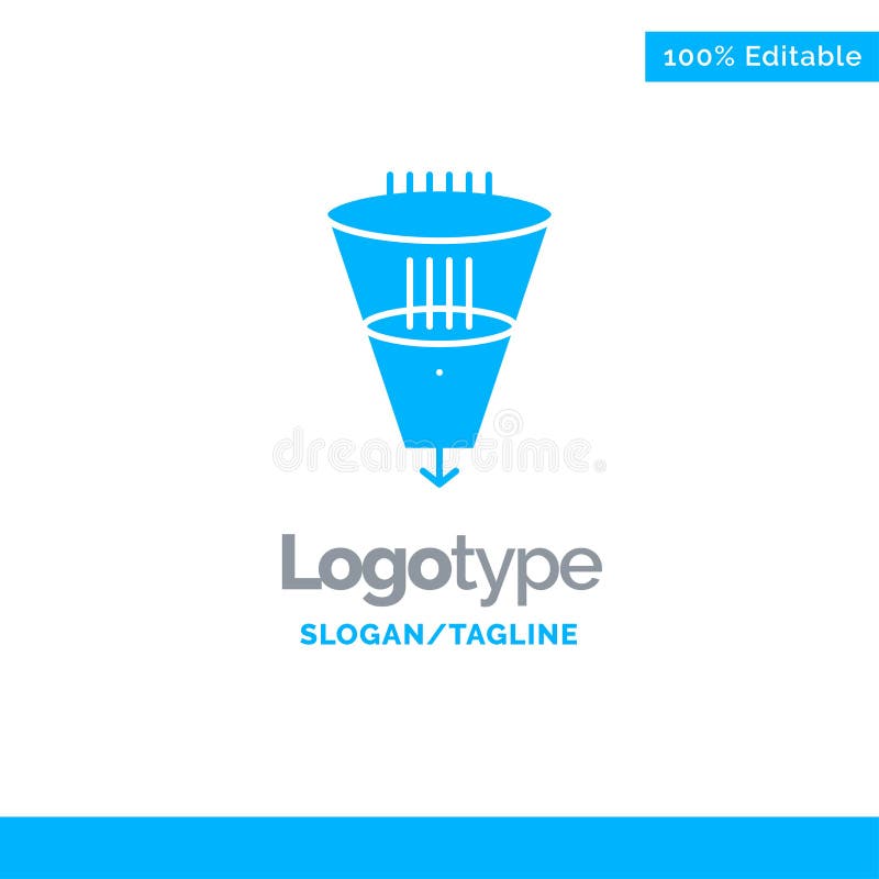 Data, Filter, Filtering, Filtration, Funnel Blue Solid Logo Template ...