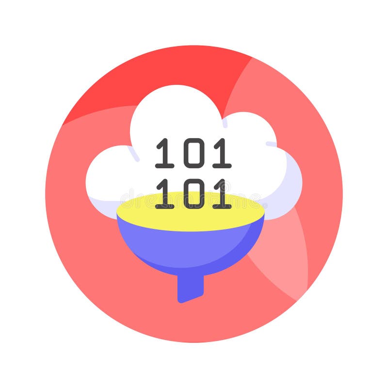 Data Filtering Vector Design in Trendy Style, Concept Icon of Data ...