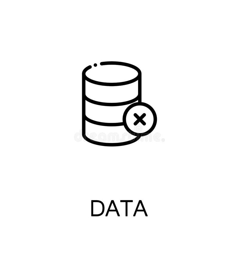 Data flat icon stock illustration. Illustration of connect - 85149326