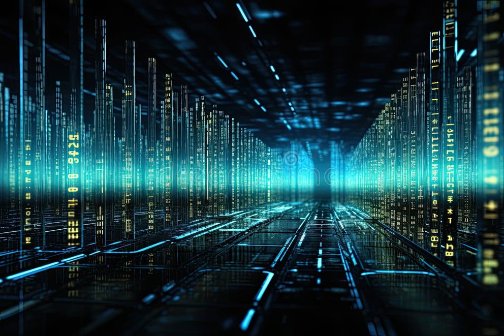 Data flow, Ai concept stock image. Image of digital - 310407813