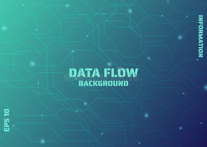 Data Flow Background Modern Design Line Complex Style with Light Flow ...