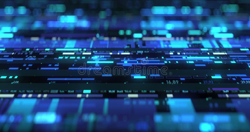 Data Flow - Blue Blocks stock video. Video of bokeh - 188684283