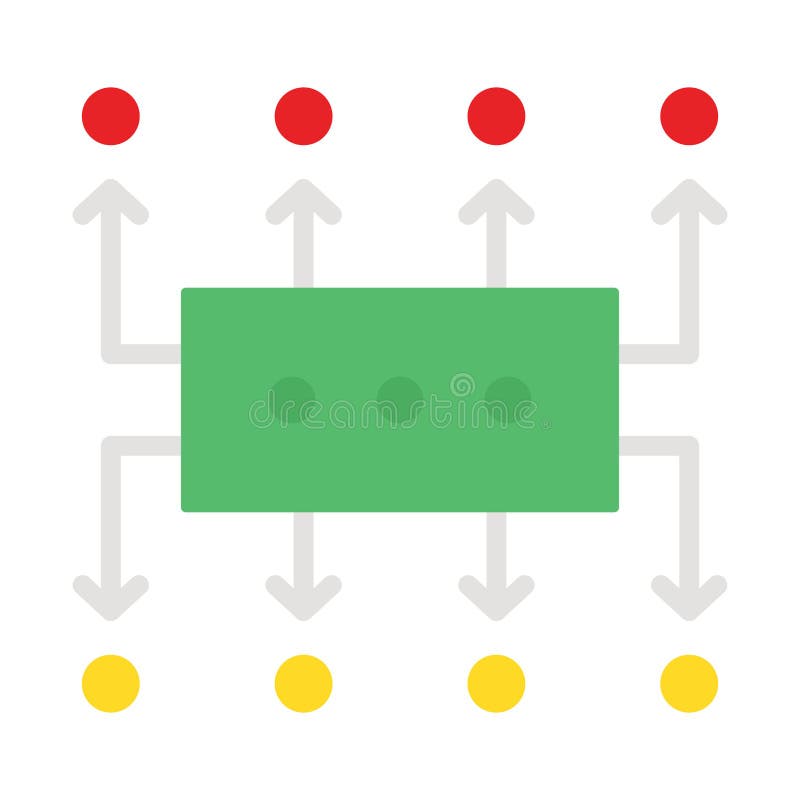 Data Flow, Data Planning Vector Icon Which Can Easily Modify Stock ...