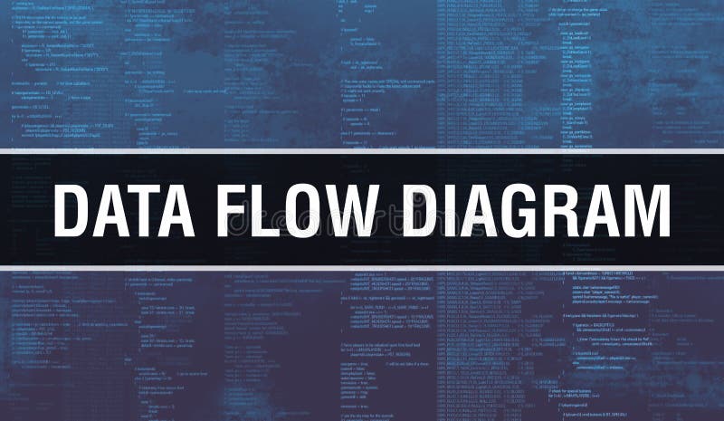 Data Flow Diagram with Abstract Technology Binary Code Background ... Data Flow Diagram with Abstract Technology Binary Code Background ...