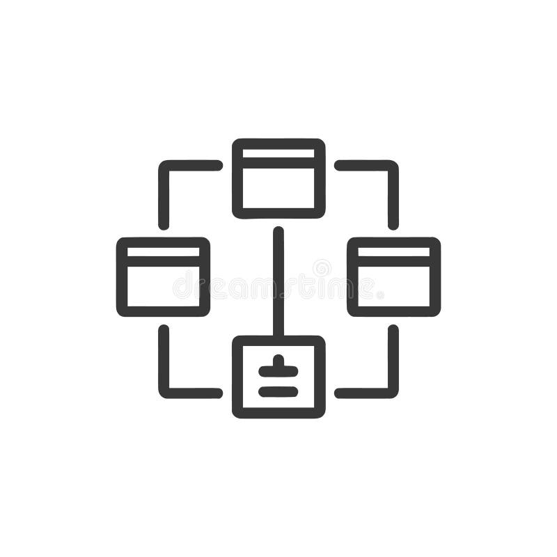 Connected Web Pages, Online Network, Data Sharing Concept Stock Vector - Illustration of element ...