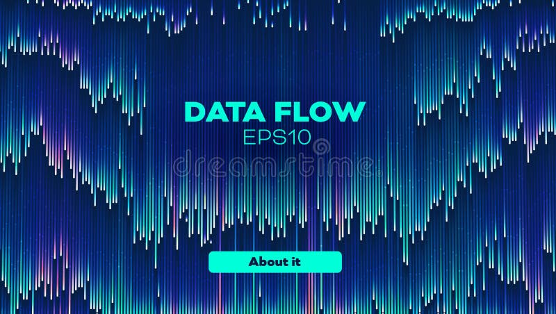 Data Flow Vector Illustration. Digital Information Noise Stream ... Data Flow Vector Illustration. Digital Information Noise Stream ...