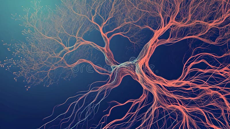 The Data Flow is Intertwined with the Plant Roots, Symbolizing the ...