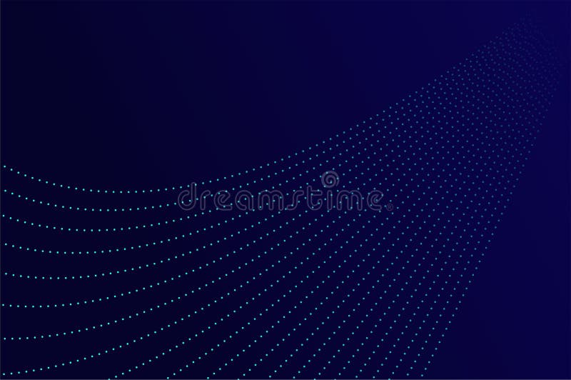 Data Flow Line Dot Abstract Background with Neon Color on Navy Blue ...