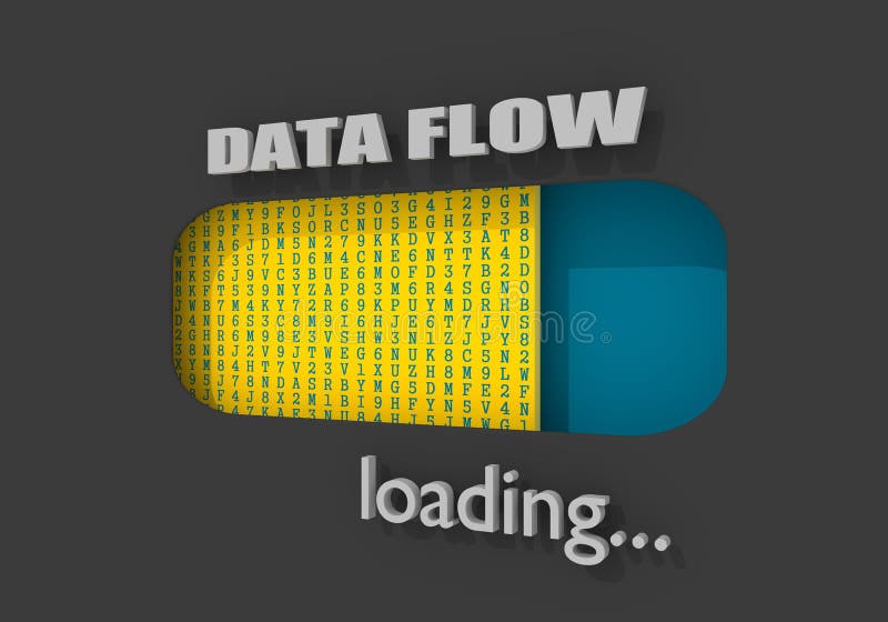 Data Flow Loading. Concept of Internet Technology Stock Illustration ...