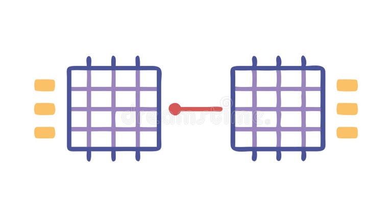 Data Flow and Network Grid Interconnection, Vector Design Generative AI ...