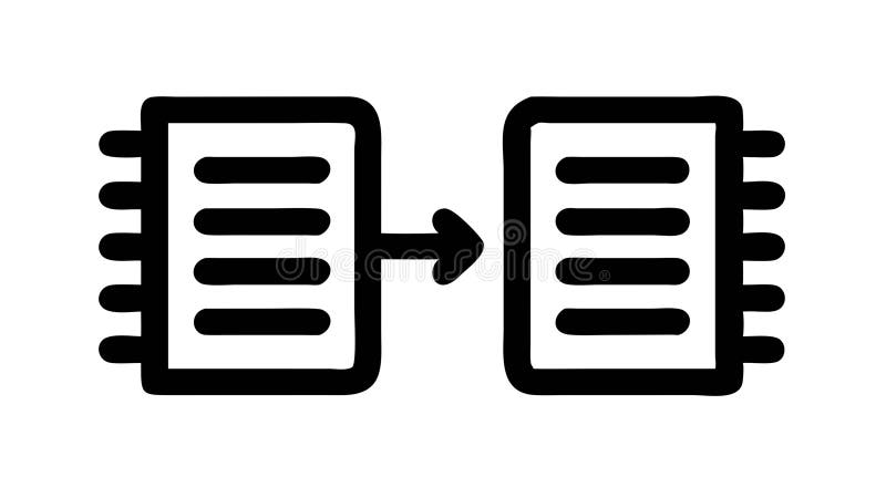 Data Flow Process Automation Icon: System Workflow, Vector Design ...