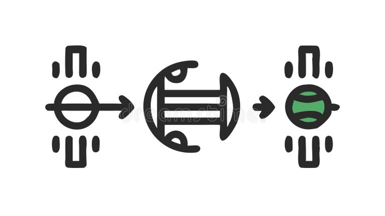 Data Flow Process Chart. Information Exchange, System Logic, Workflow ...