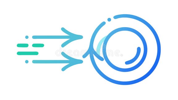 Data Flow and Processing Icon with Arrows Entering a Circular Loop, Vector Design Generative AI ...