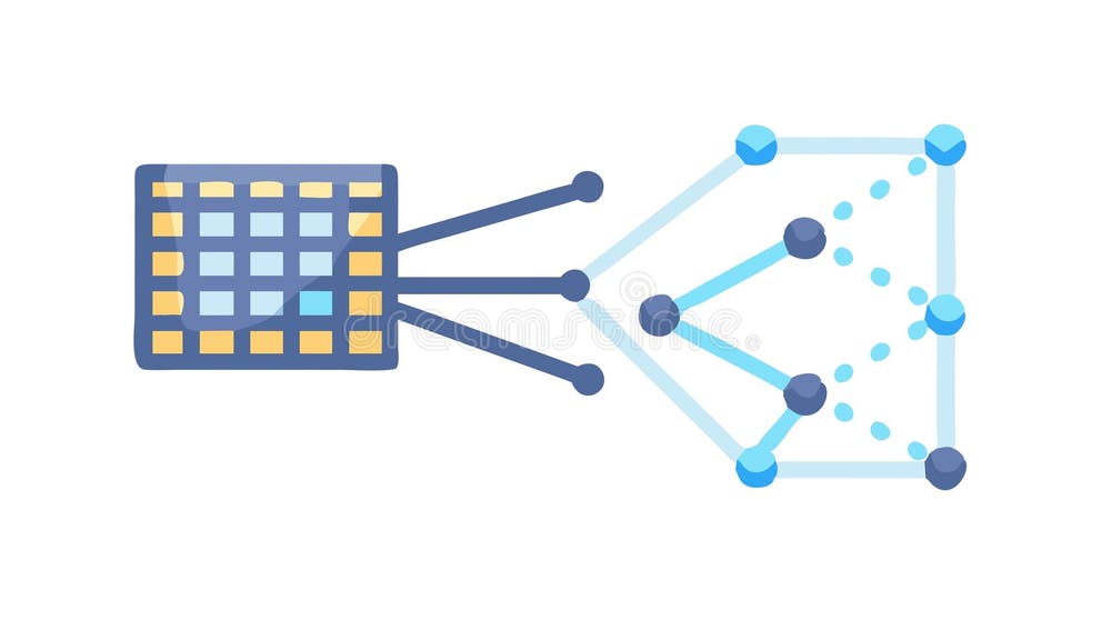Data Flow Projector: Network Visualization Information Streams, Vector Design Generative AI ...