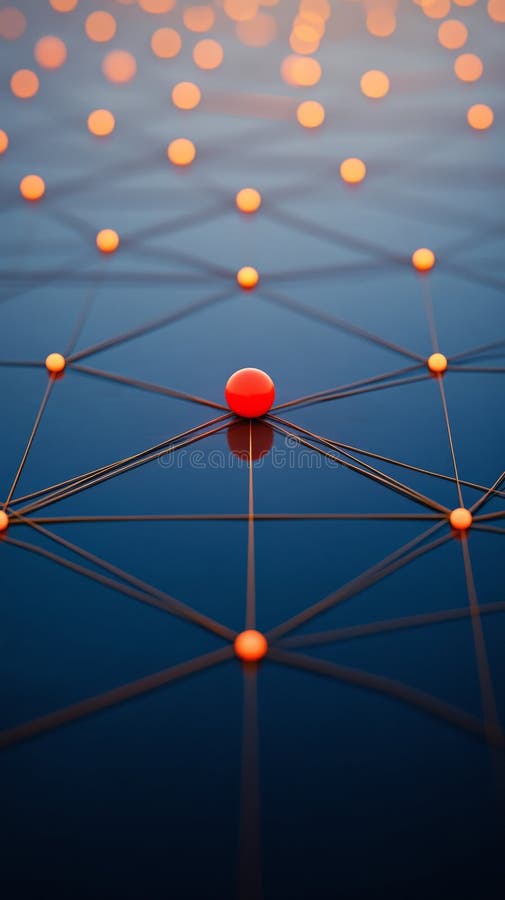 Data Flow Technology Enabling Abstract Network Connection For Global Communication Concept Stock