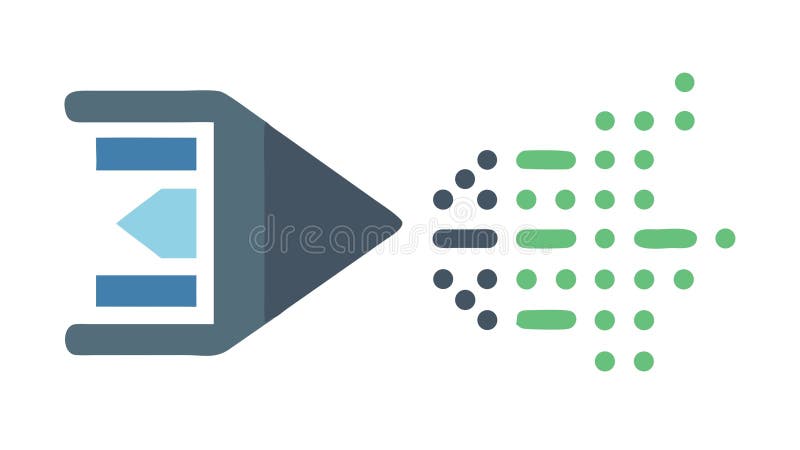 Data Flow from a Triangular Source, Vector Design Generative AI Stock Vector - Illustration of ...