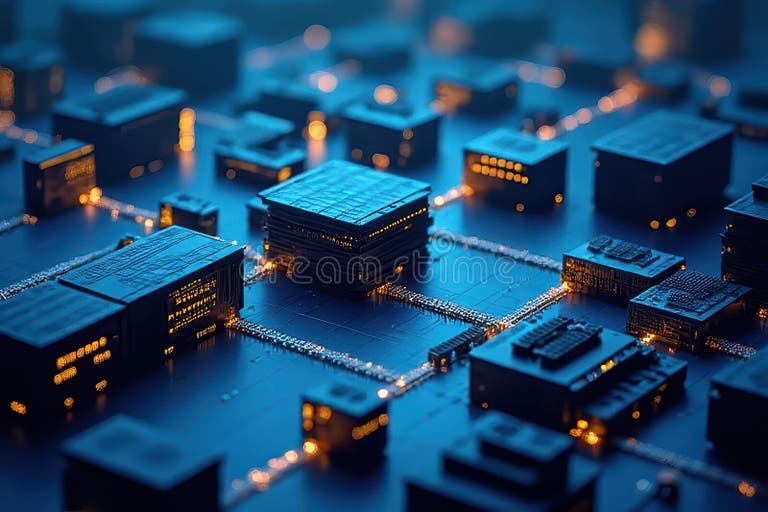 Data Flow Visualization in Modern Networking Stock Illustration ...