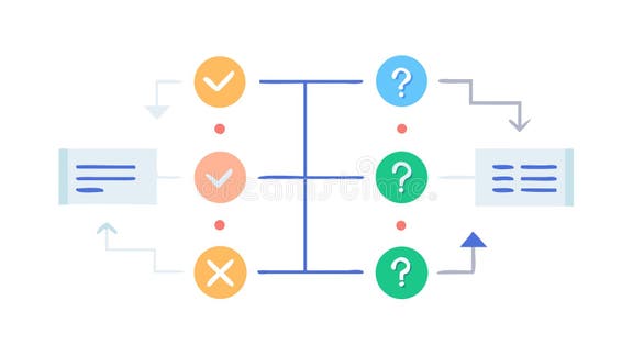 Data Flowchart Diagram - Process & Logic Visualization, Vector Design ...