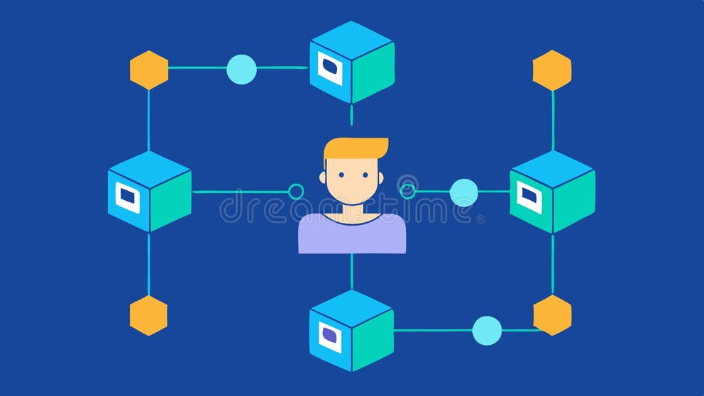 Data Flowing through Blockchain Arrows Depicting Data Packets Flowing ...