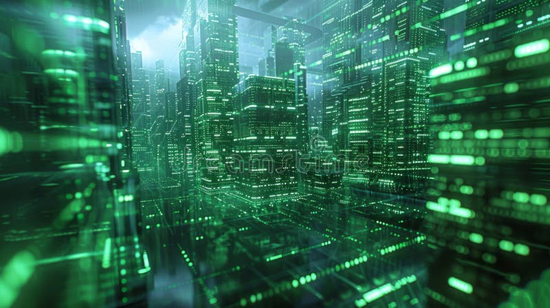 Data Flowing through a Network is Constructing a Digital City Stock ...