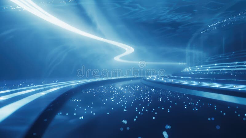 Data Flows through a Glowing Green Tunnel AIG535 Stock Photo - Image of ...