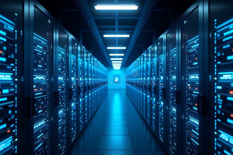 Data Flows Like Water through Modern Servers a Mesmerizing Digital ...