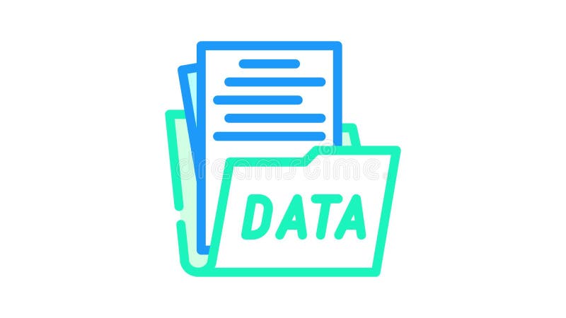 Folder with Digital File Color Icon Animation Stock Video - Video of ... Folder with Digital File Color Icon Animation Stock Video - Video of ...