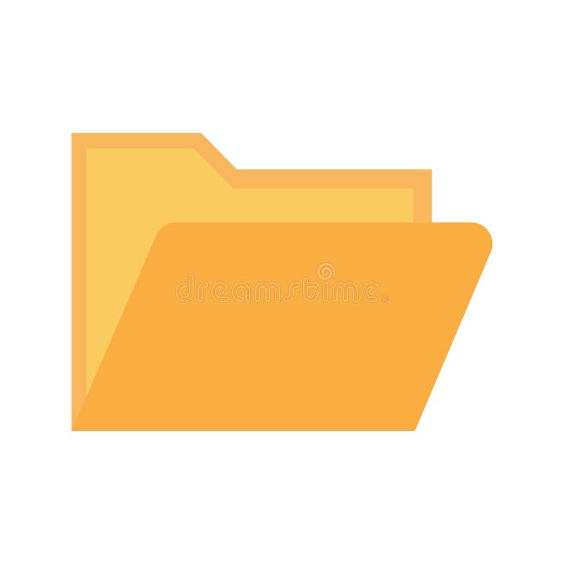 Folder Color Vector Icon. Drawing Sketch Illustration Hand Drawn Line ...