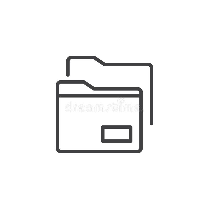 Data folder outline icon stock vector. Illustration of editable - 125205044