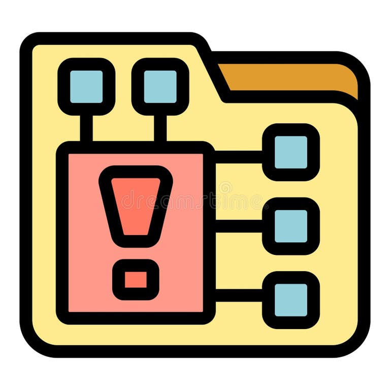 Data Folder Showing Warning Message for System Error Stock Vector ...