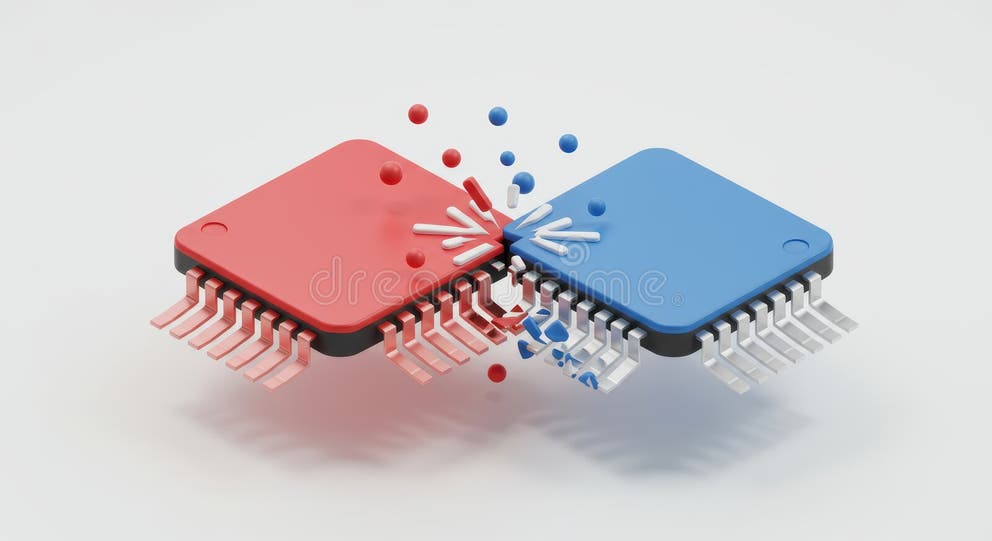 Data Fragmentation: Chip Failure Stock Illustration - Illustration of ...