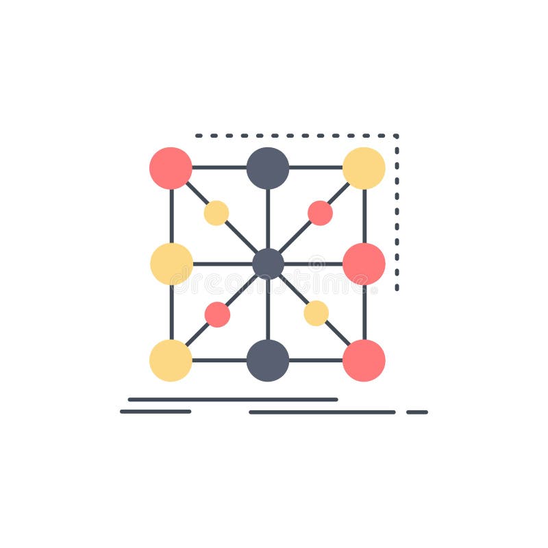 Data, Framework, App, Cluster, Complex Flat Color Icon Vector Stock ...