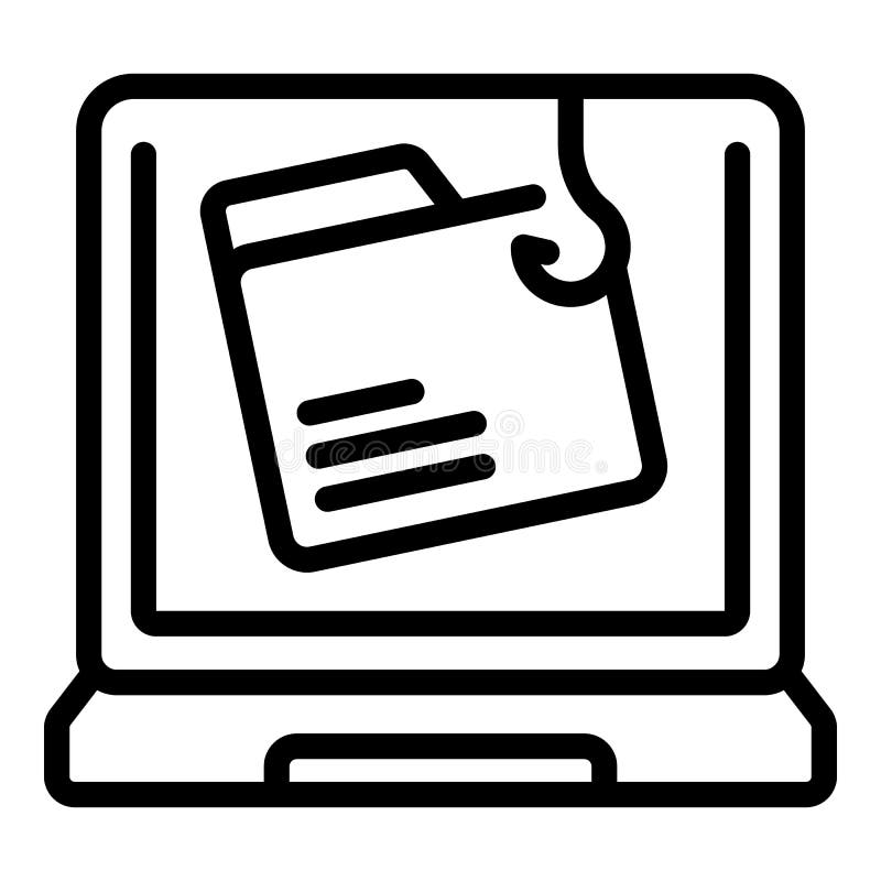 Data Fraud Icon Outline Vector. Cyber Crime Stock Vector - Illustration ...