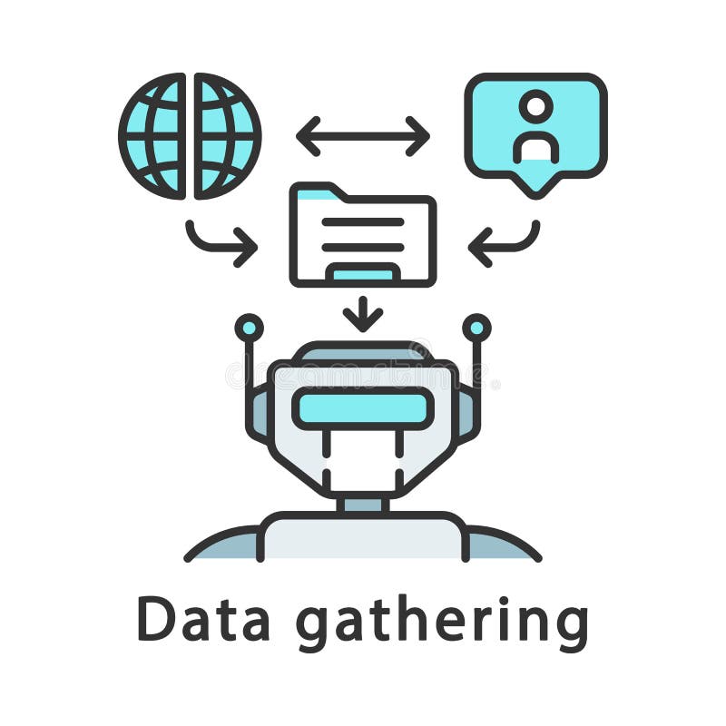 Data gathering color icon stock vector. Illustration of boot - 178579770