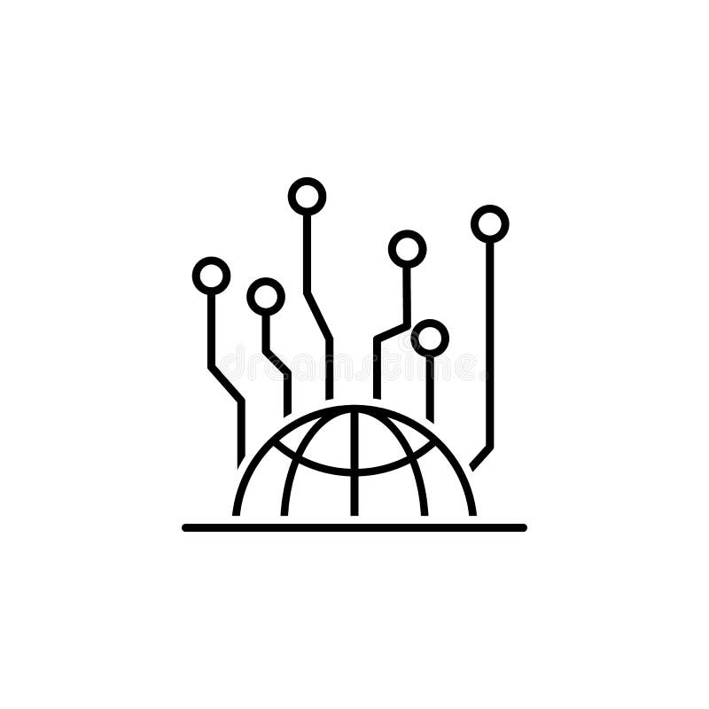 Data, Global Network Icon. Element of Technological Data Icon for ...