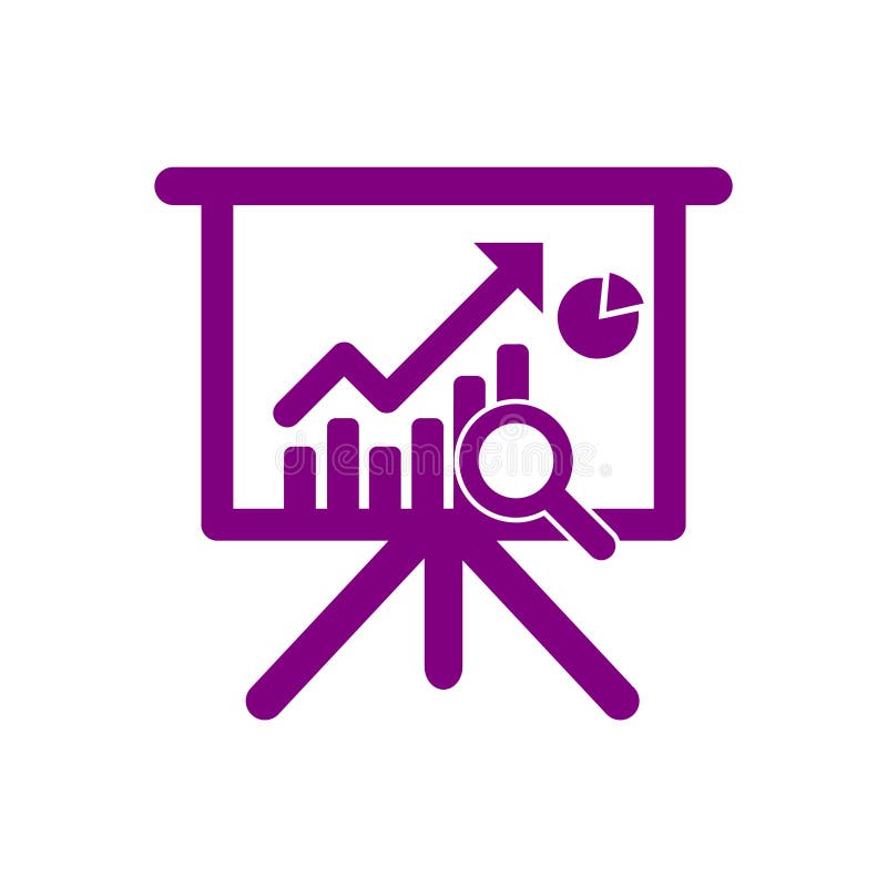 Data , Graph , Chart , Growth Rate, Business Analysis Purple Icon Stock ...
